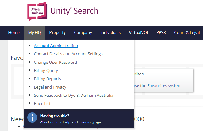 New User Creation – Dye & Durham Knowledge Base