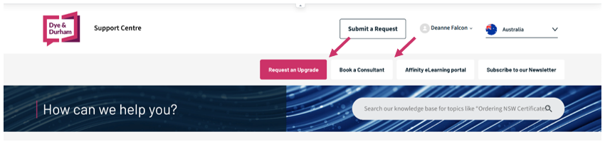 Getting started with the Dye & Durham Support Centre – Dye & Durham Knowledge Base