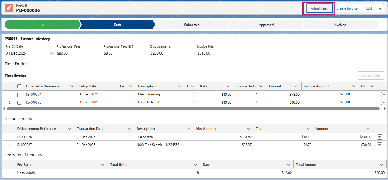 Pre-Billing Process – Dye & Durham Knowledge Base