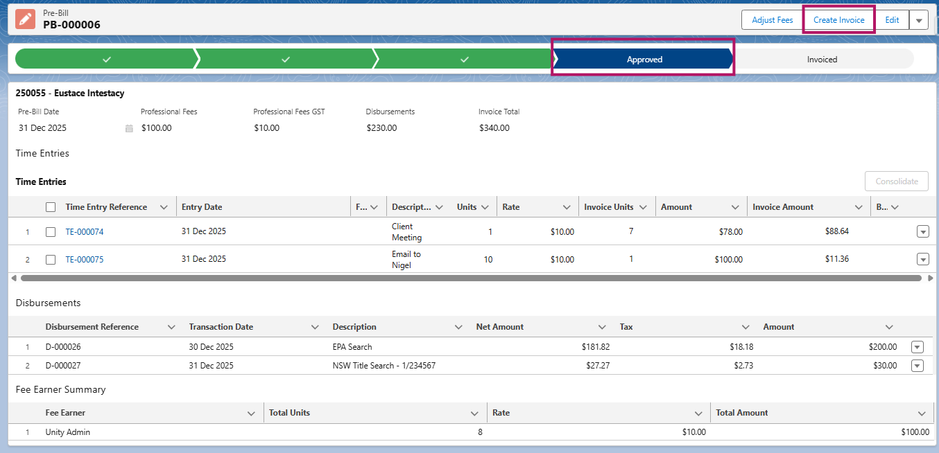 Pre-Billing Process – Dye & Durham Knowledge Base
