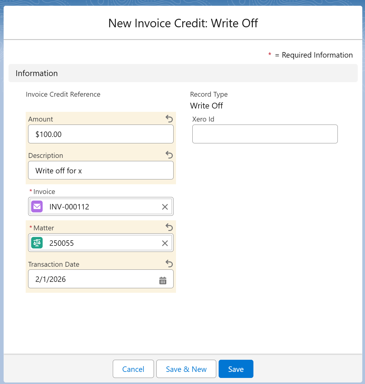 Write off an Invoice – Dye & Durham Knowledge Base