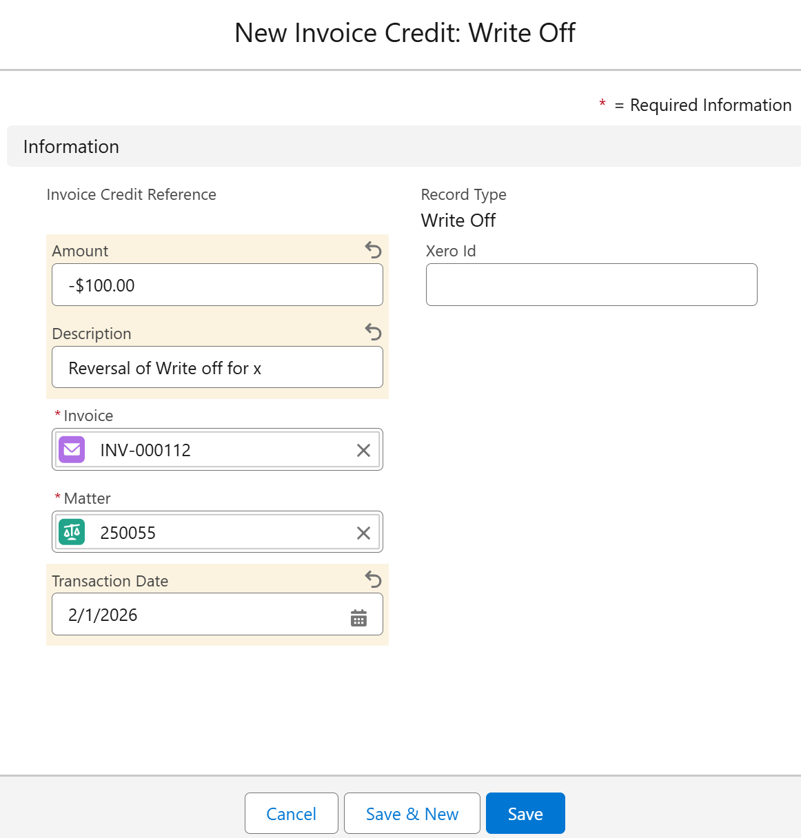 Clone and Reverse Invoice Credits – Dye & Durham Knowledge Base