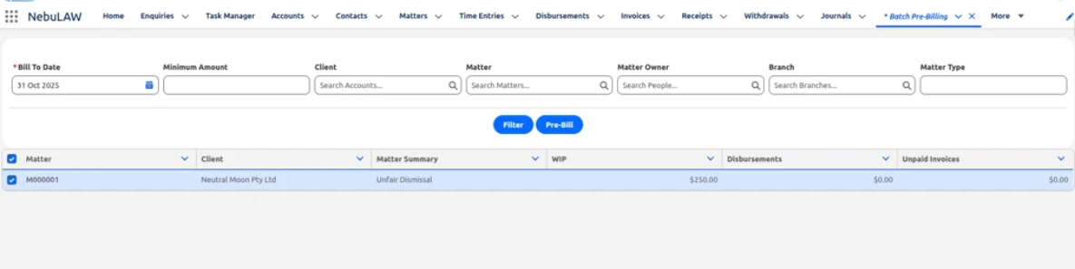 Unity™ Practice Management Core V4.27 – Dye & Durham Knowledge Base