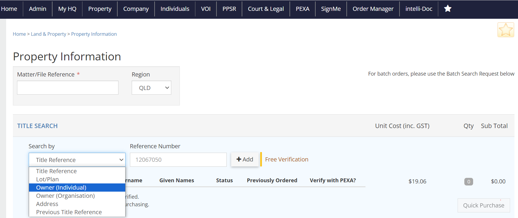 How do I search by owner name? – Dye & Durham Knowledge Base