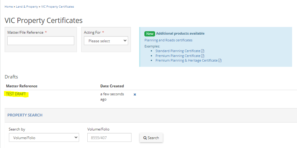 Where can I find my draft? – Dye & Durham Knowledge Base